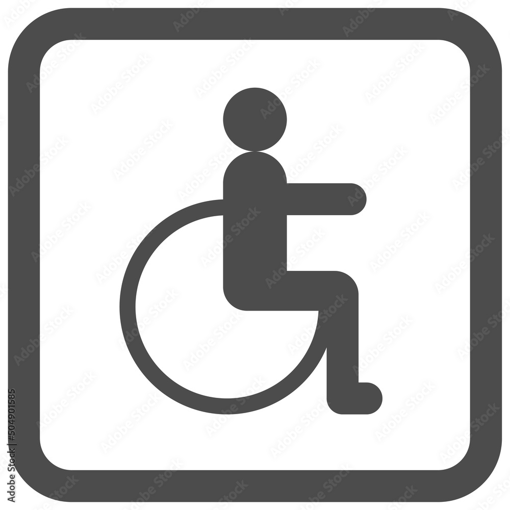 Wheelchair Symbol icon, International Symbol of Access vector ...