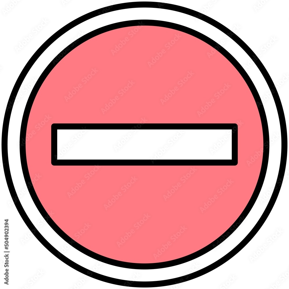 No entry icon, prohibition sign vector illustration Stock Vector ...