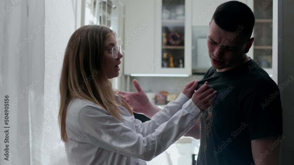 Young Couple Arguing and Fighting. Domestic Violence and Emotional ...