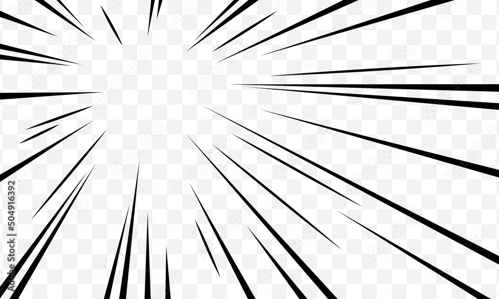 Manga transparent. Speed lines comic effect on transparent background ...