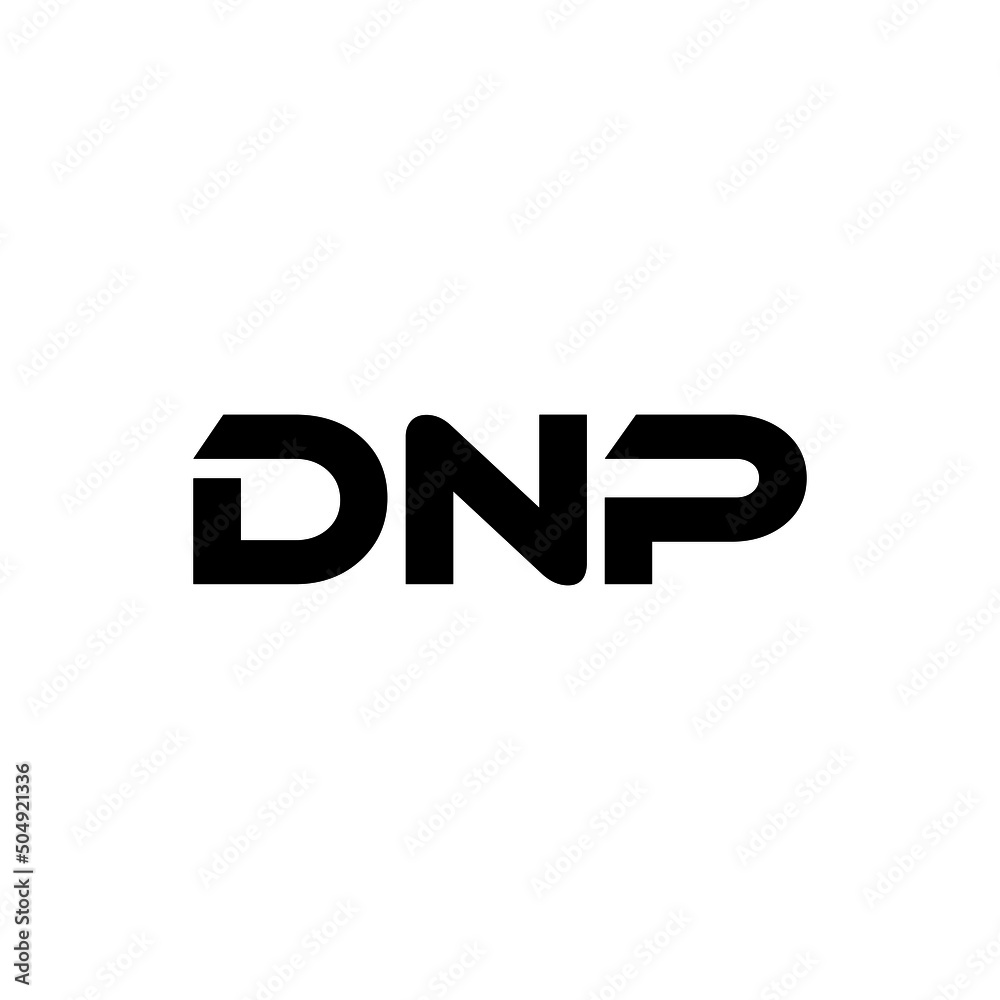 DNP letter logo design with white background in illustrator, vector ...