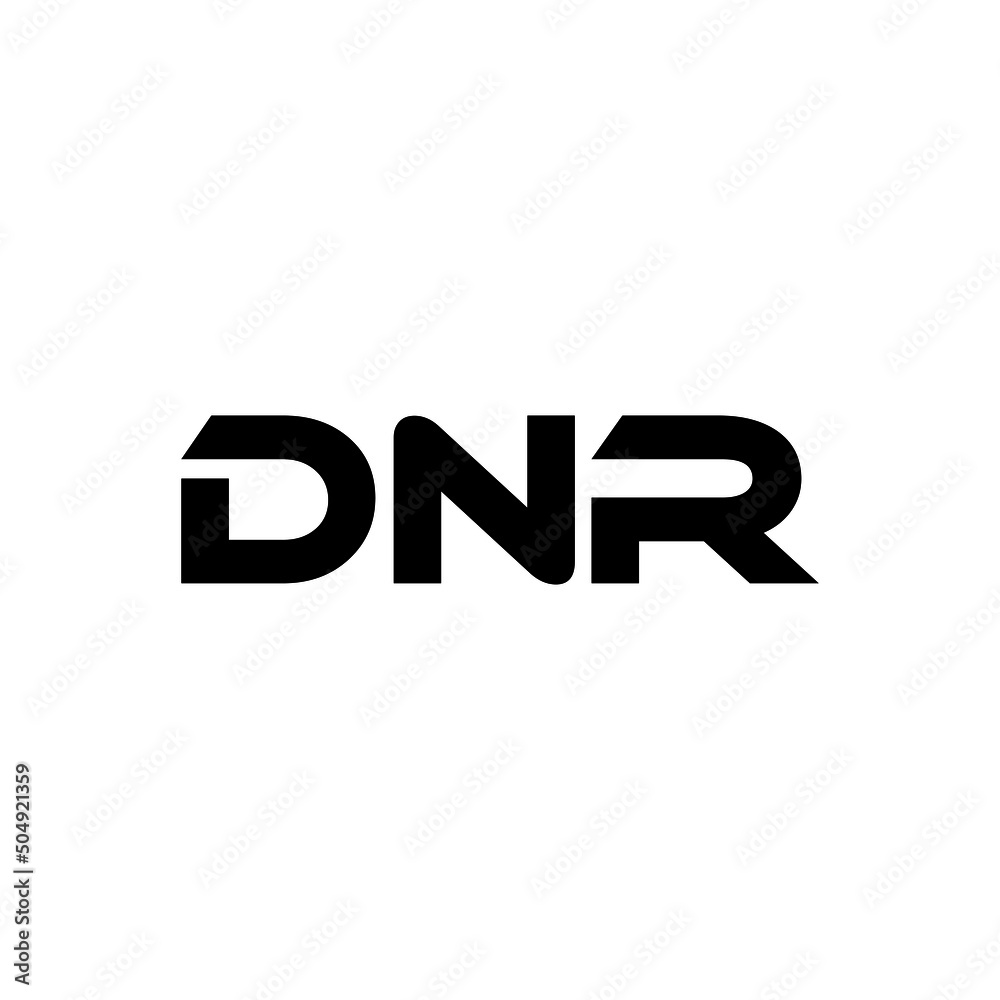 DNR letter logo design with white background in illustrator, vector ...
