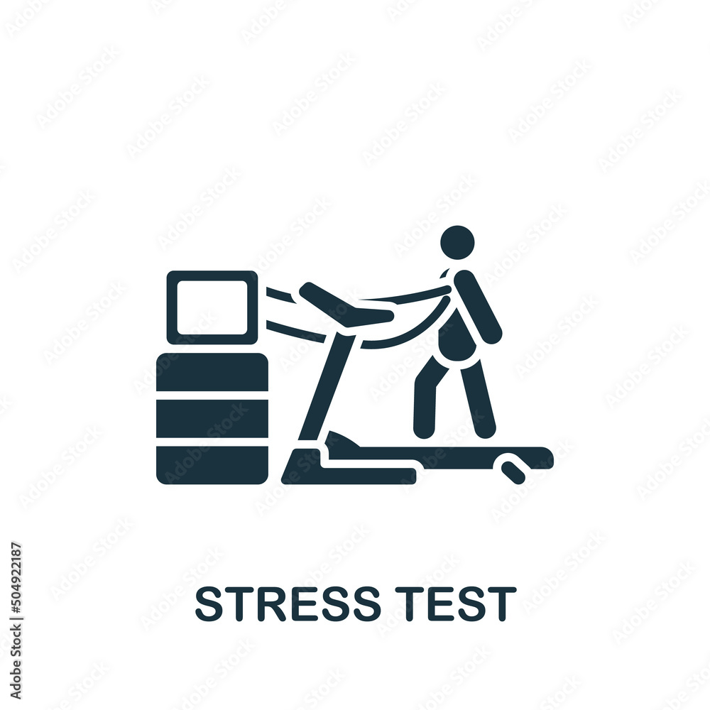Stress Test icon. Monochrome simple Health Check icon for templates ...