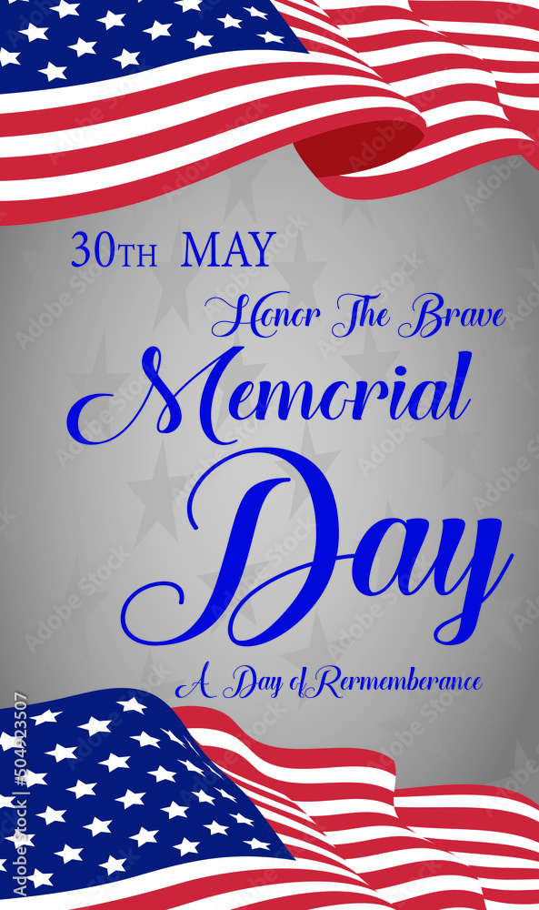 Memorial Day - Remember and Honor Poster. Usa memorial day celebration ...