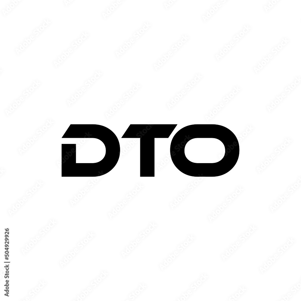 DTO letter logo design with white background in illustrator, vector ...