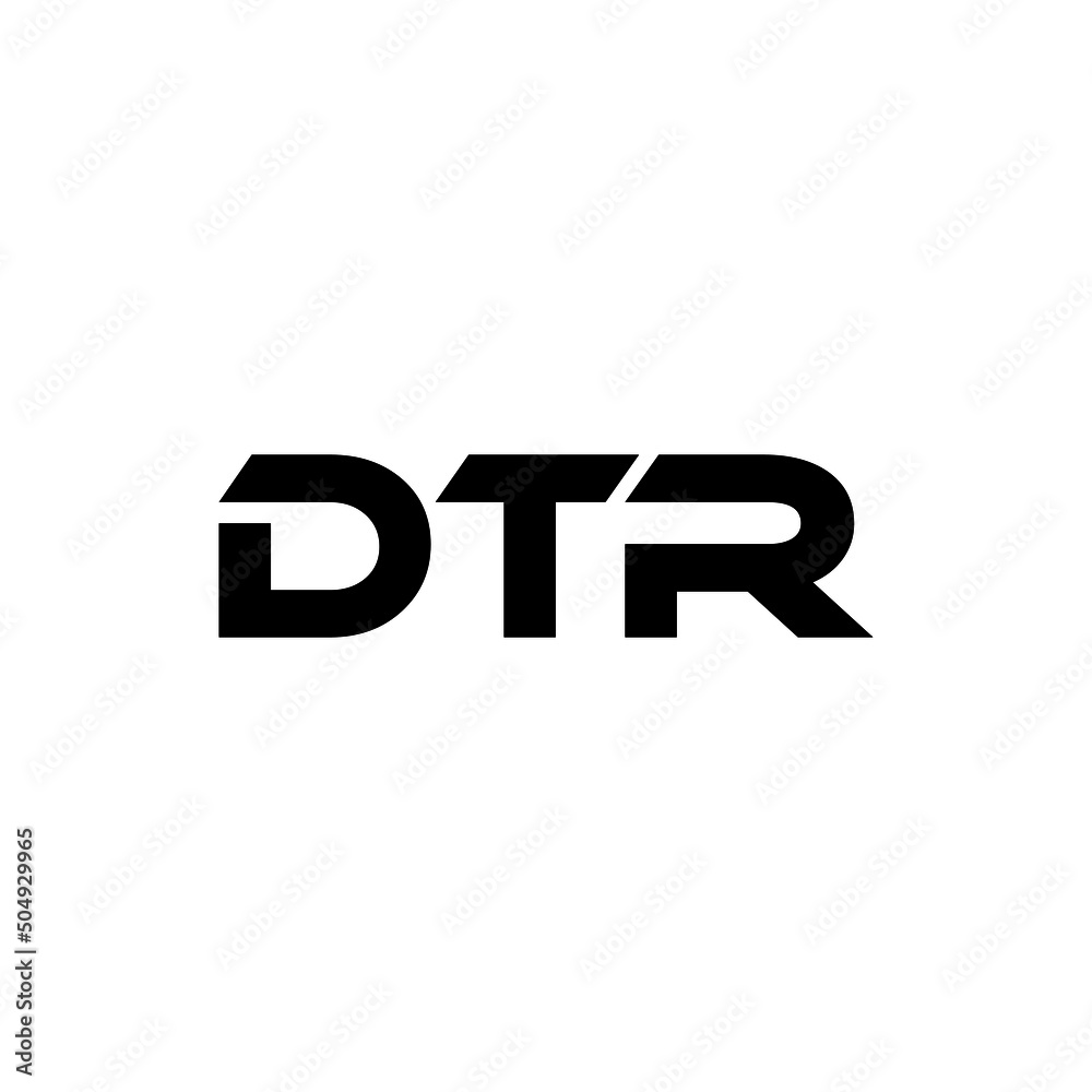 DTR letter logo design with white background in illustrator, vector ...