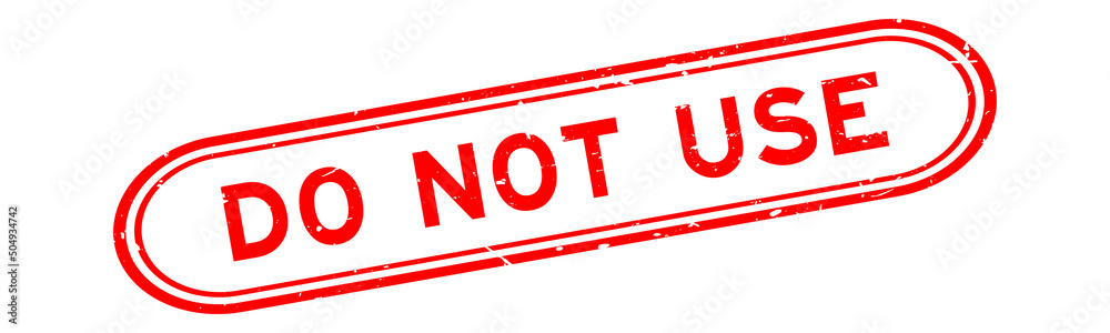 Grunge red do not use word rubber seal stamp on white background Stock ...