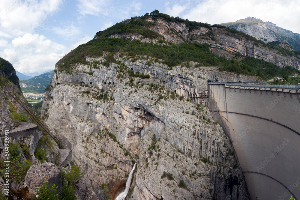 Dam of Vajont in North East Italy Famous for the disaster occur here on ...