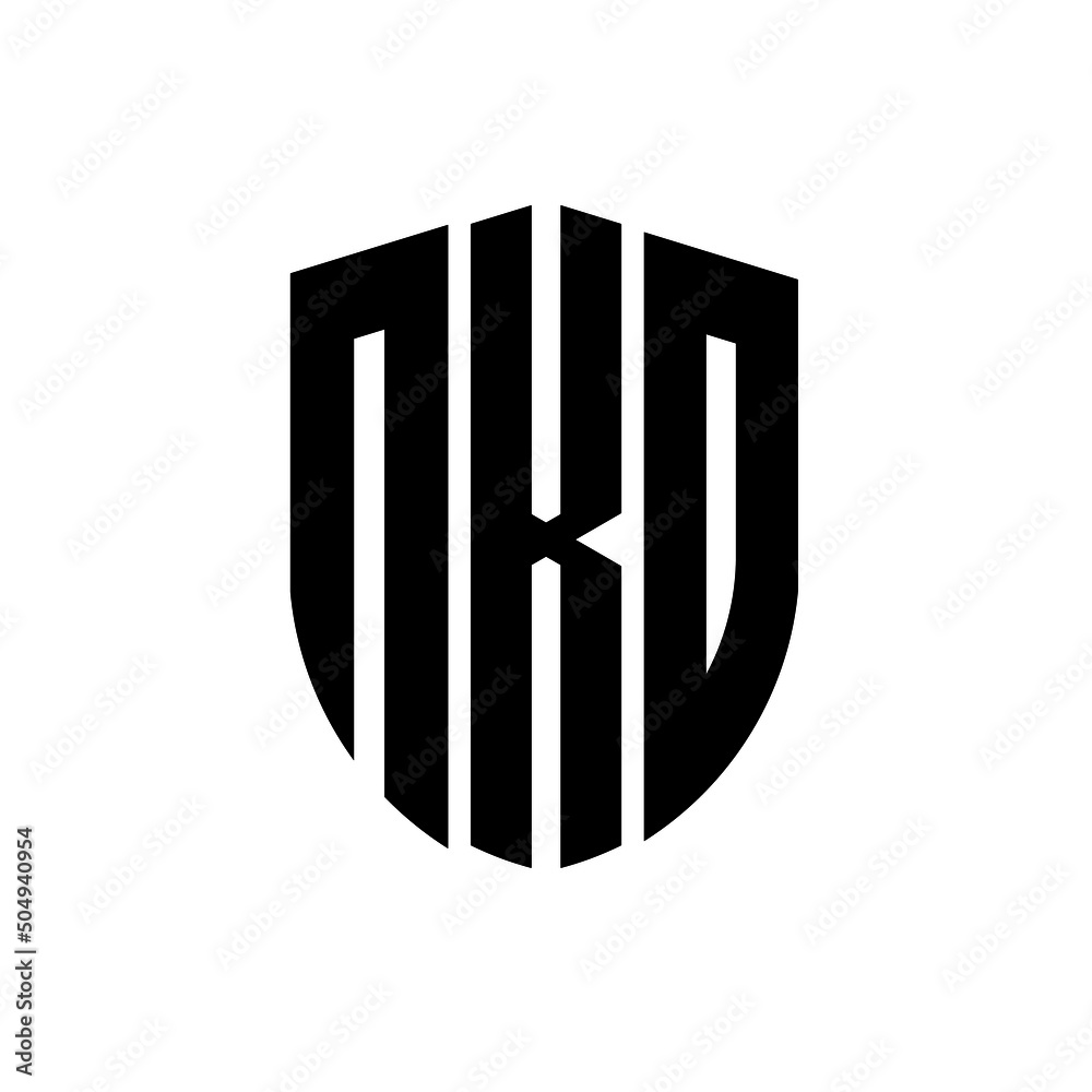 NKD letter logo design. NKD modern letter logo with black background ...