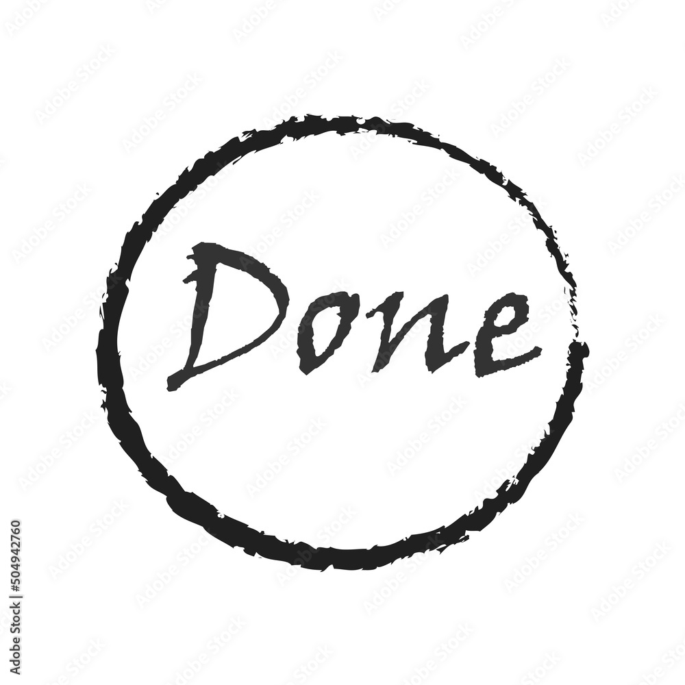 done icon. icons in vector. vector drawings. black and white vector ...