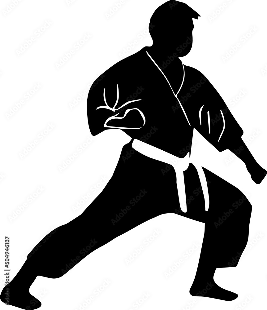 karate vector illustration pose logo Stock Vector | Adobe Stock