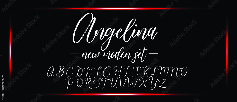 ANGELINA Elegant alphabet letters font and number. Classic Lettering ...