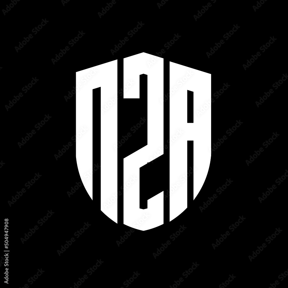 Vecteur Stock NZA letter logo design. NZA modern letter logo with black ... Vecteur Stock NZA letter logo design. NZA modern letter logo with black ...