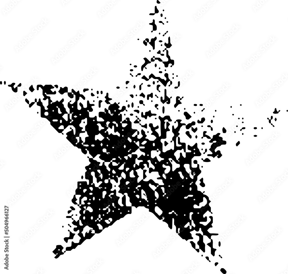 distressed star illustration with a transparent background Stock ...