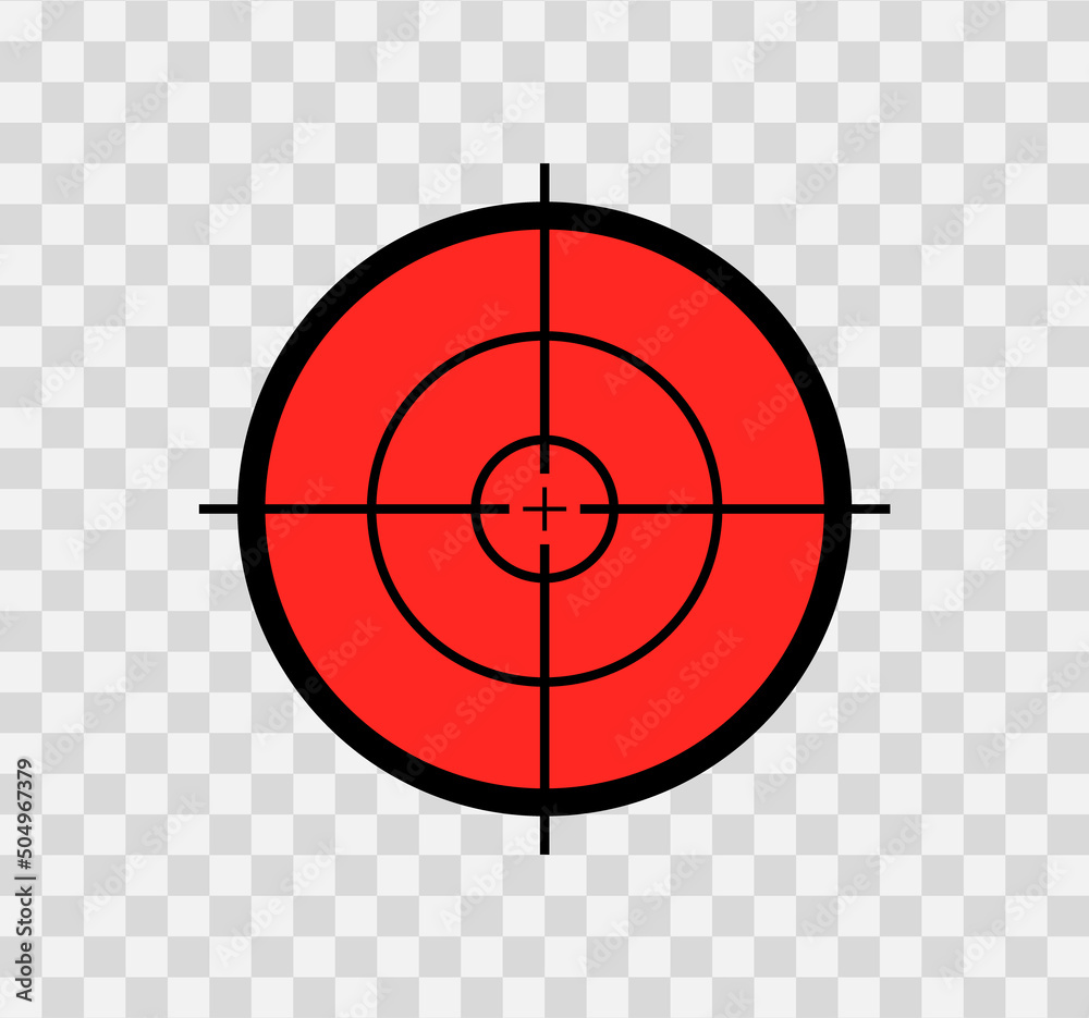 Crosshair and target for sniper. Sight icon isolated on transparent ...