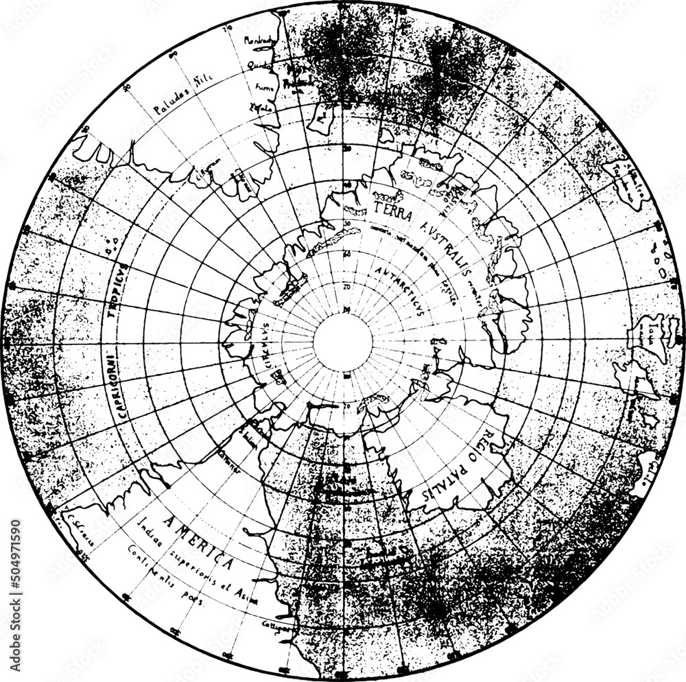 vintage world map element with a transparent background Stock ...