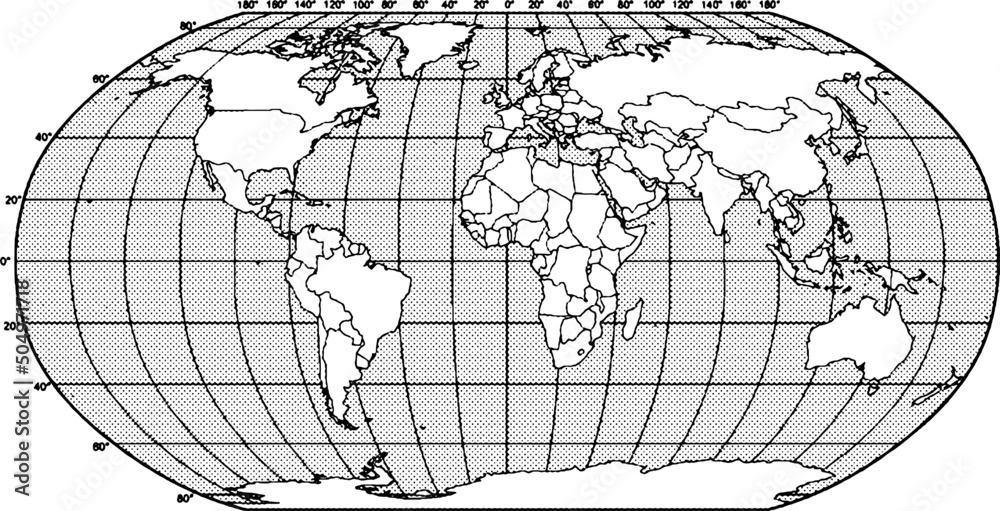 vintage world map element illustration with a transparent background ...