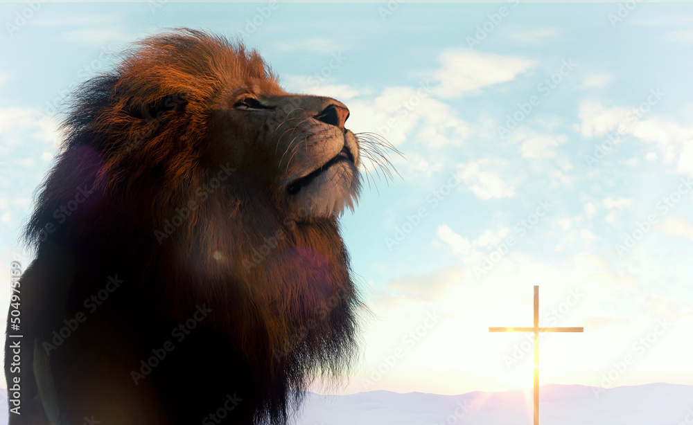 Jesus Christ is the Lion of the Tribe of Judah - 3D Illustration Stock ...