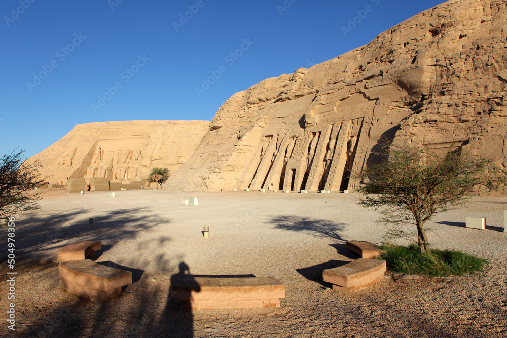 Poster Ramesses II and Nefertari's temples at Abu Simbel, Aswan, Egypt ...
