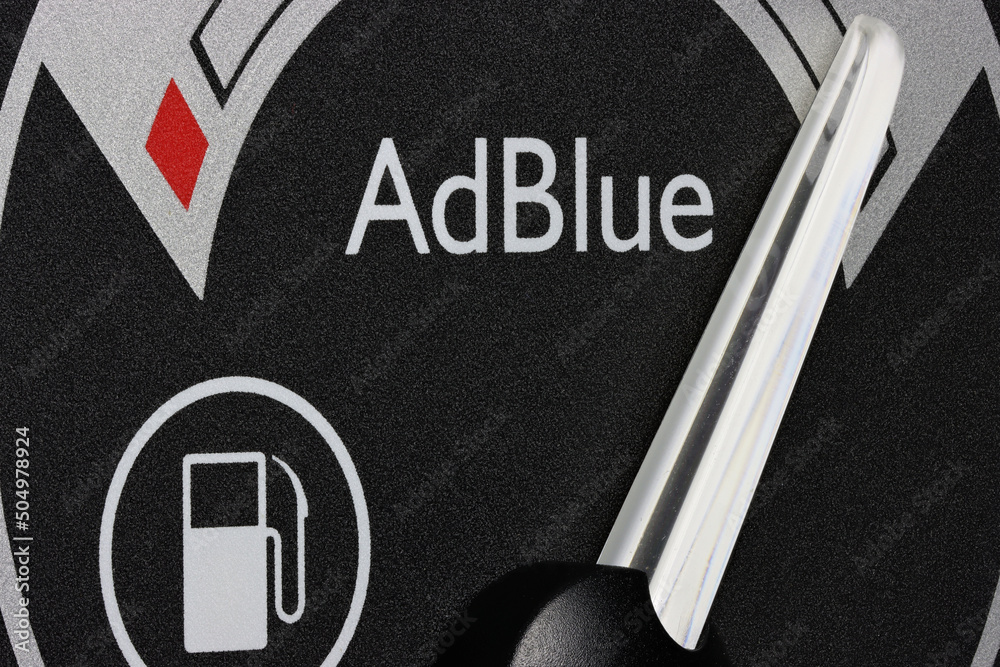 WIEHL, GERMANY - APRIL 24, 2022: AdBlue fuel gauge in truck dashboard ...