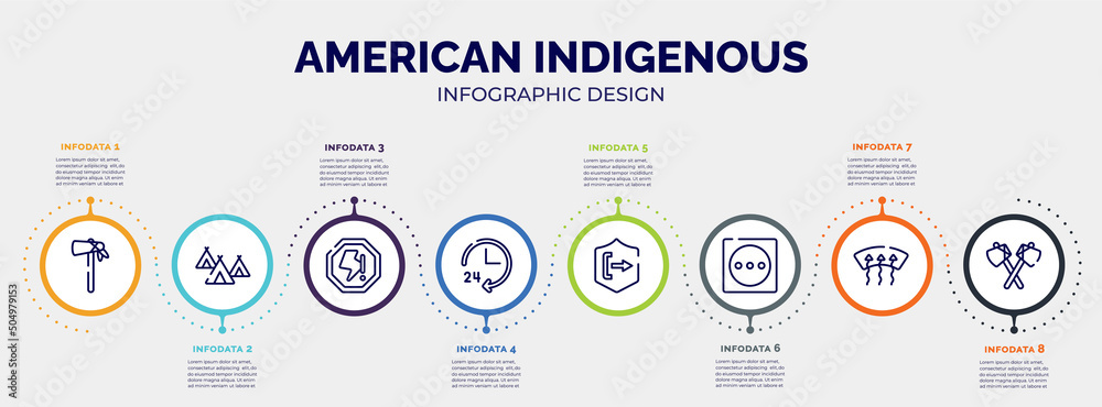 infographic for american indigenous concept. vector infographic ...