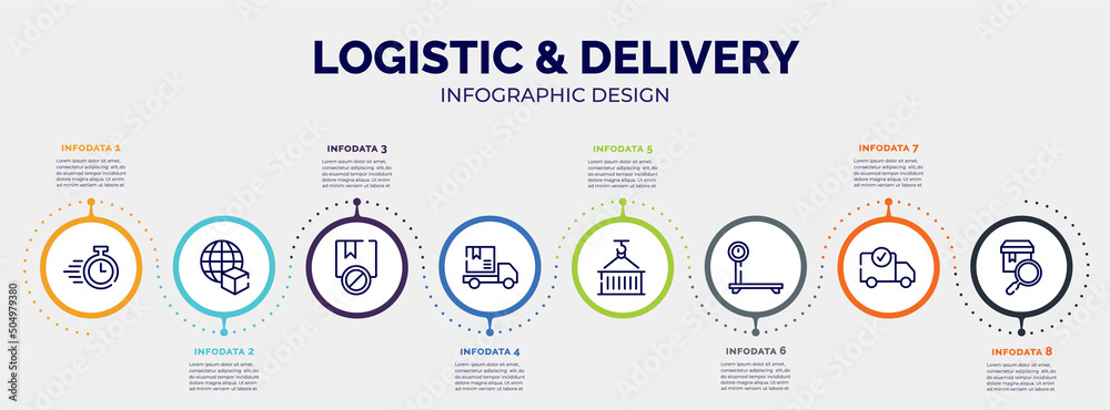 infographic for logistic & delivery concept. vector infographic ...