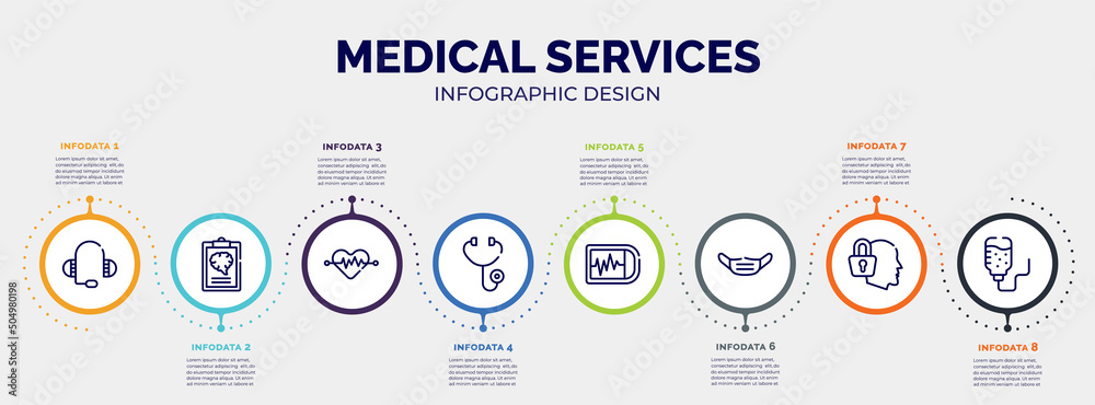 infographic for medical services concept. vector infographic template ...