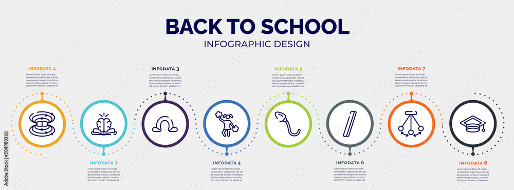 infographic for back to school concept. vector infographic template ...