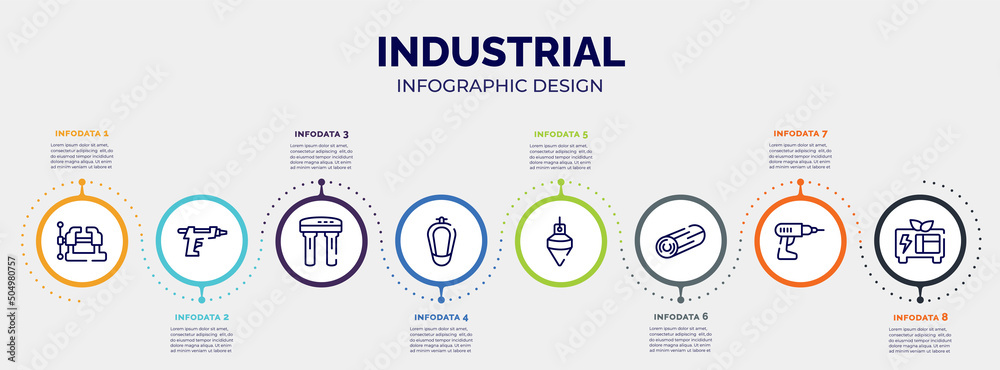infographic for industrial concept. vector infographic template with ...