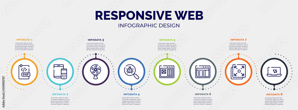 infographic for responsive web concept. vector infographic template ...