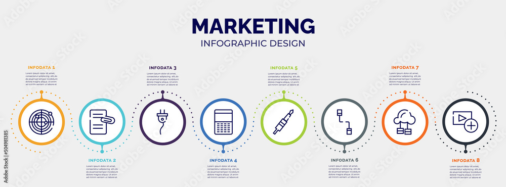 infographic for marketing concept. vector infographic template with ...