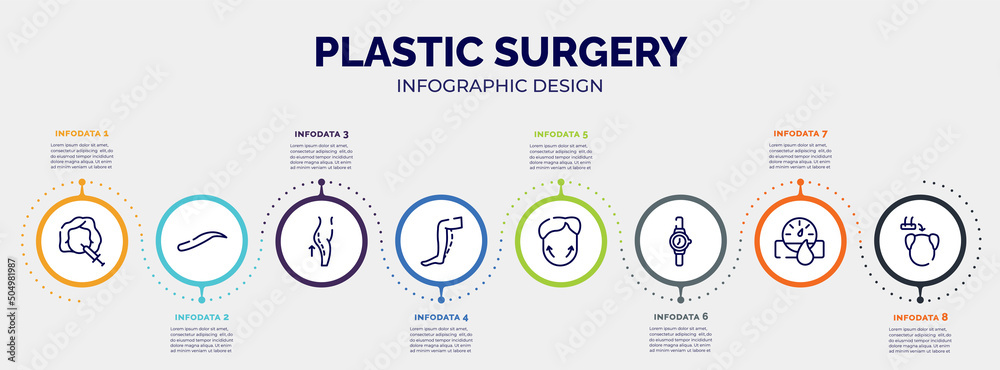 infographic for plastic surgery concept. vector infographic template ...