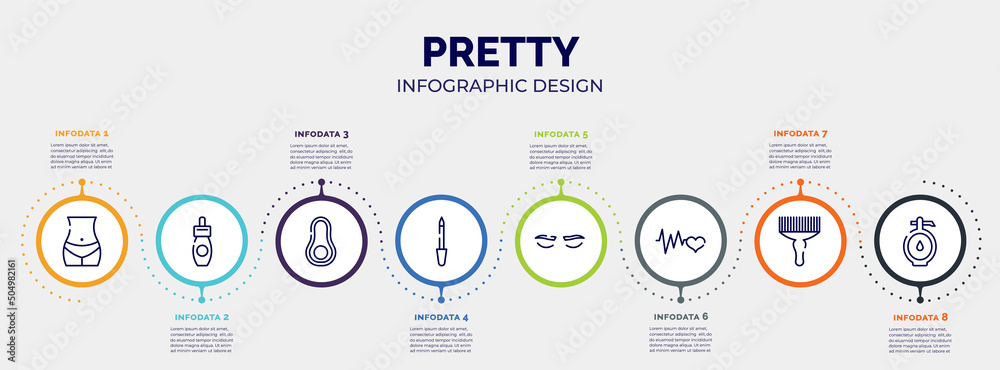 infographic for pretty concept. vector infographic template with icons ...