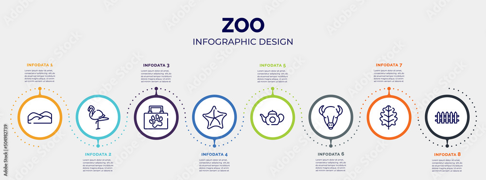 infographic for zoo concept. vector infographic template with icons and ...