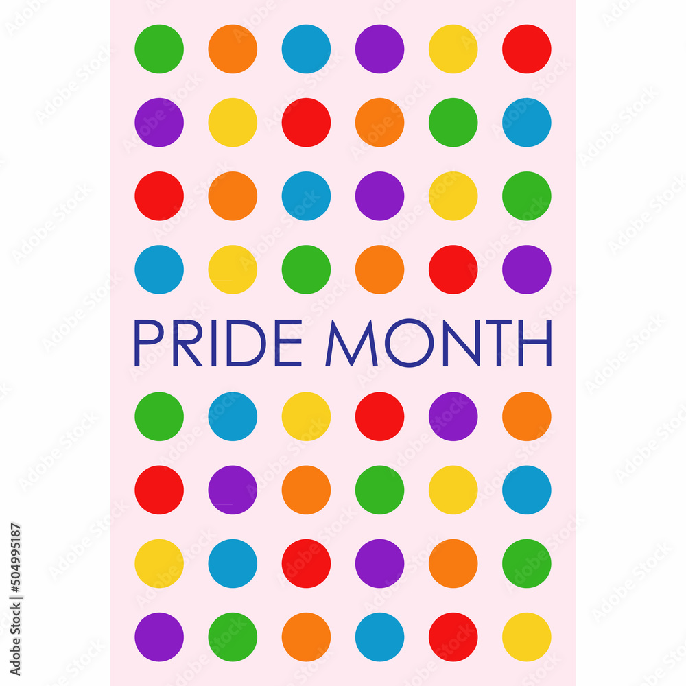 LGBT pride month poster background logo icon emblem Rainbow love ...