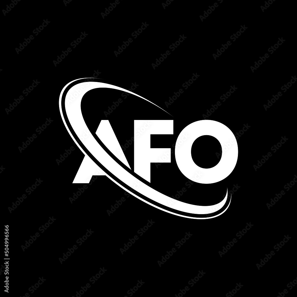 AFO logo. AFO letter. AFO letter logo design. Initials AFO logo linked ...