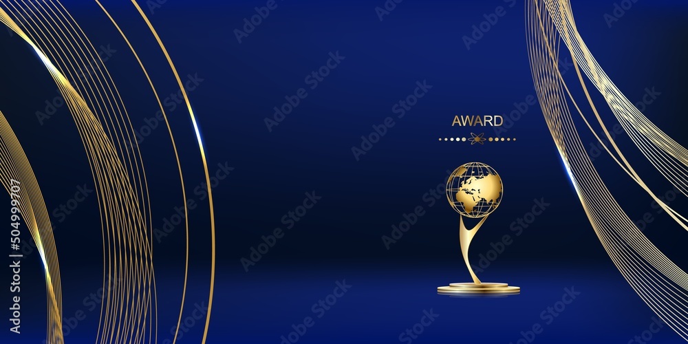 Royal Blue Golden Awards Graphics Background Lines Polygon Triangle ...