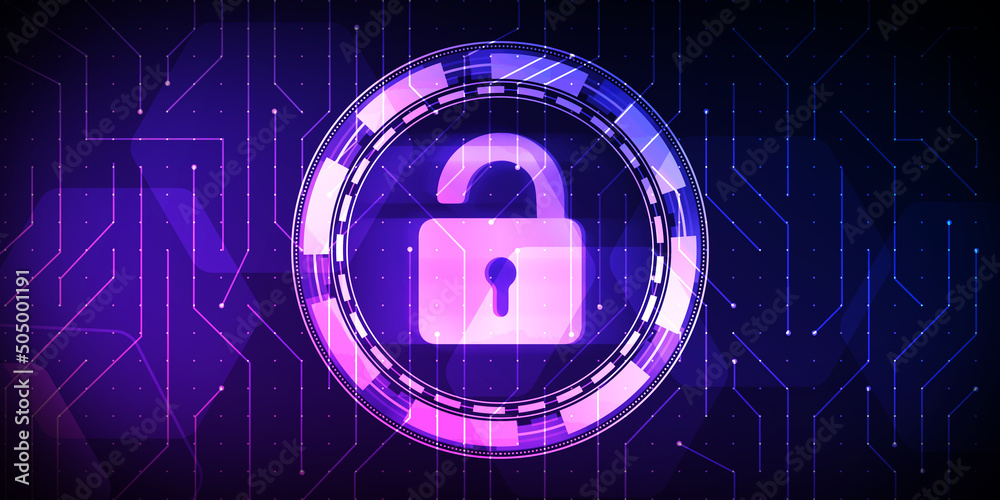 AI technology and Cyber security network concept background. Futuristic ...