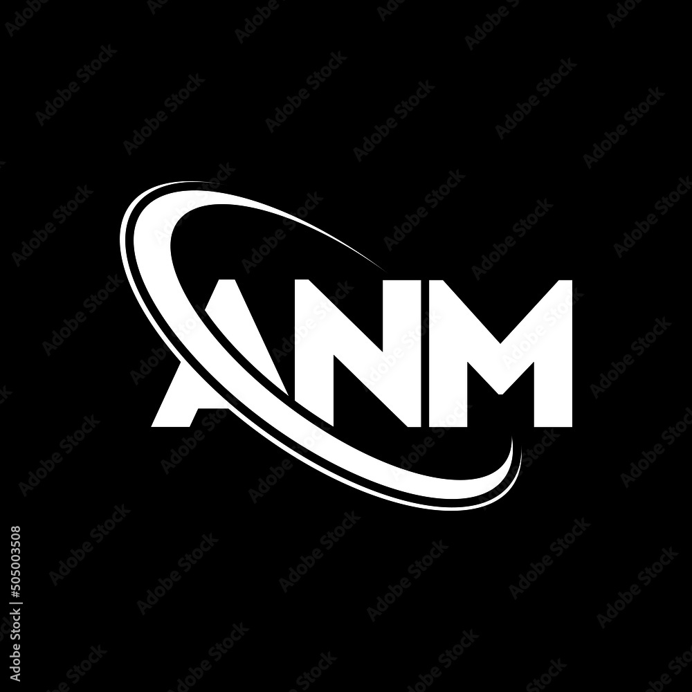 ANM logo. ANM letter. ANM letter logo design. Initials ANM logo linked ...
