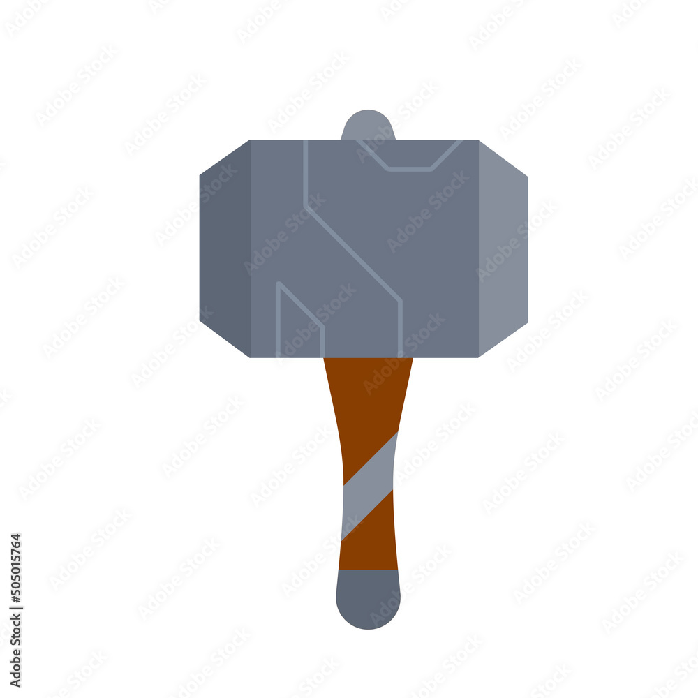 Thor hammer. God weapon. Norse mythology. Symbol of power. Medieval ...