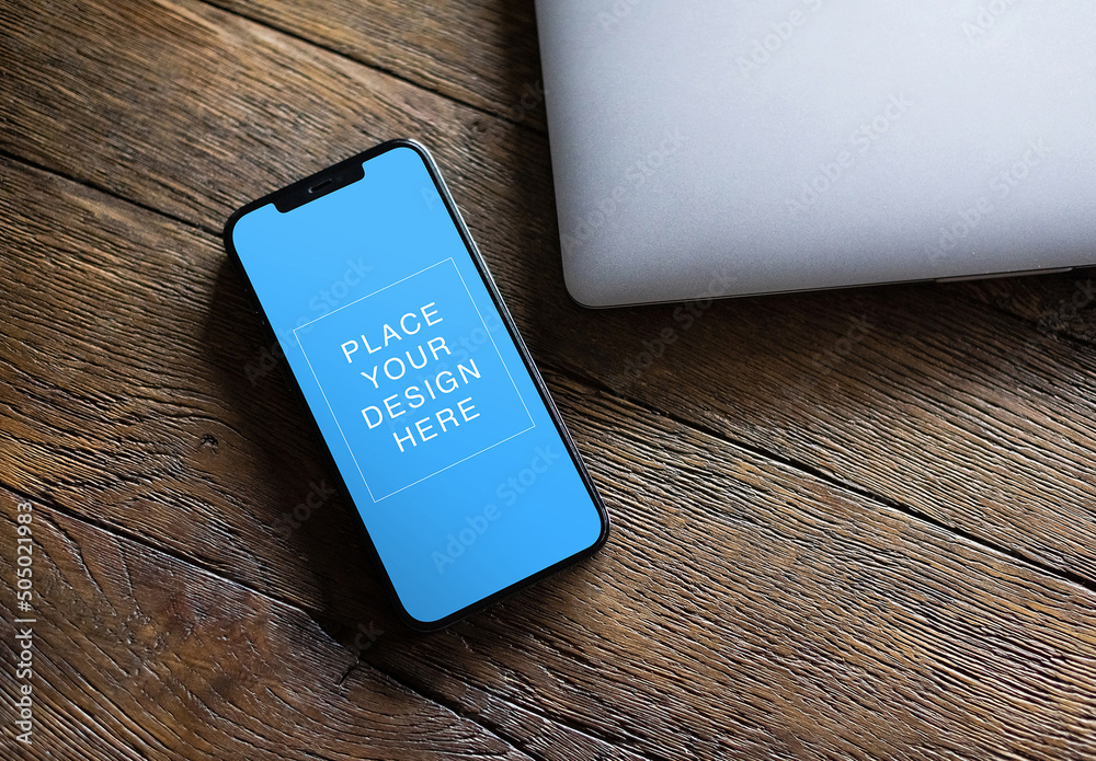 Smartphone Screen Business Mockup Stock Template | Adobe Stock