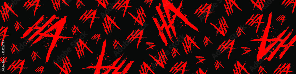 Joker laugh HA HA background. Laughter texture for halloween. Vector ...