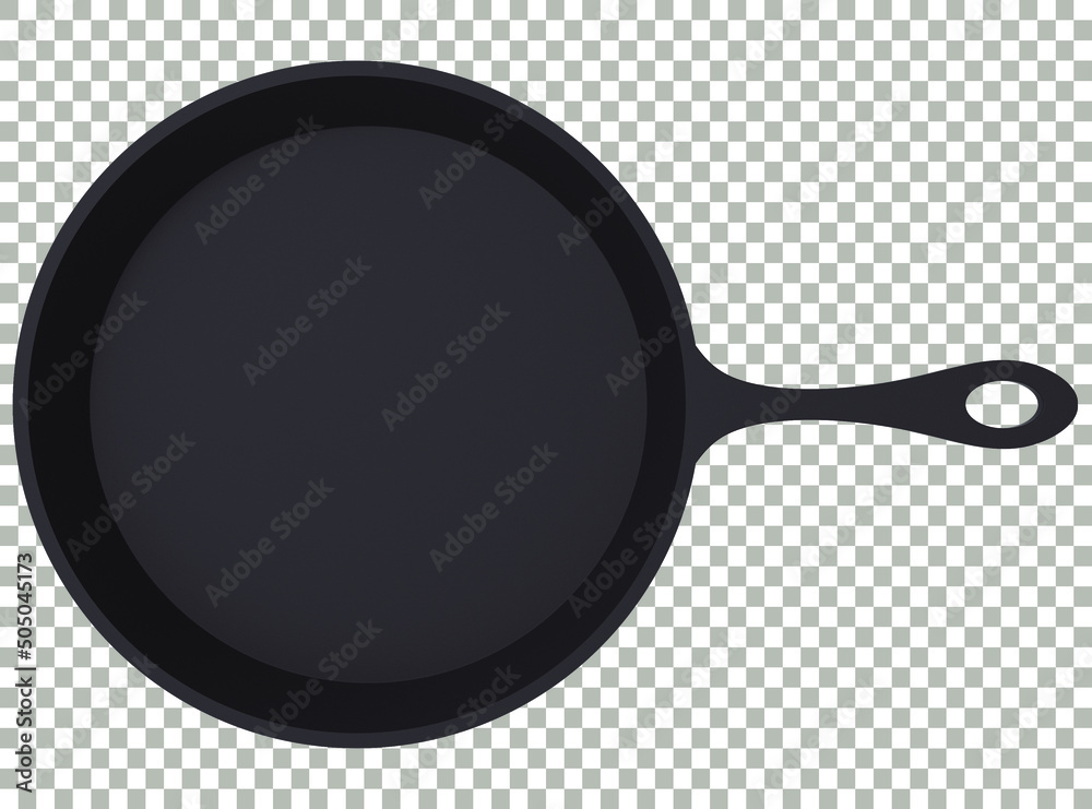 Poster frying pan render png – Muurposter | Europosters