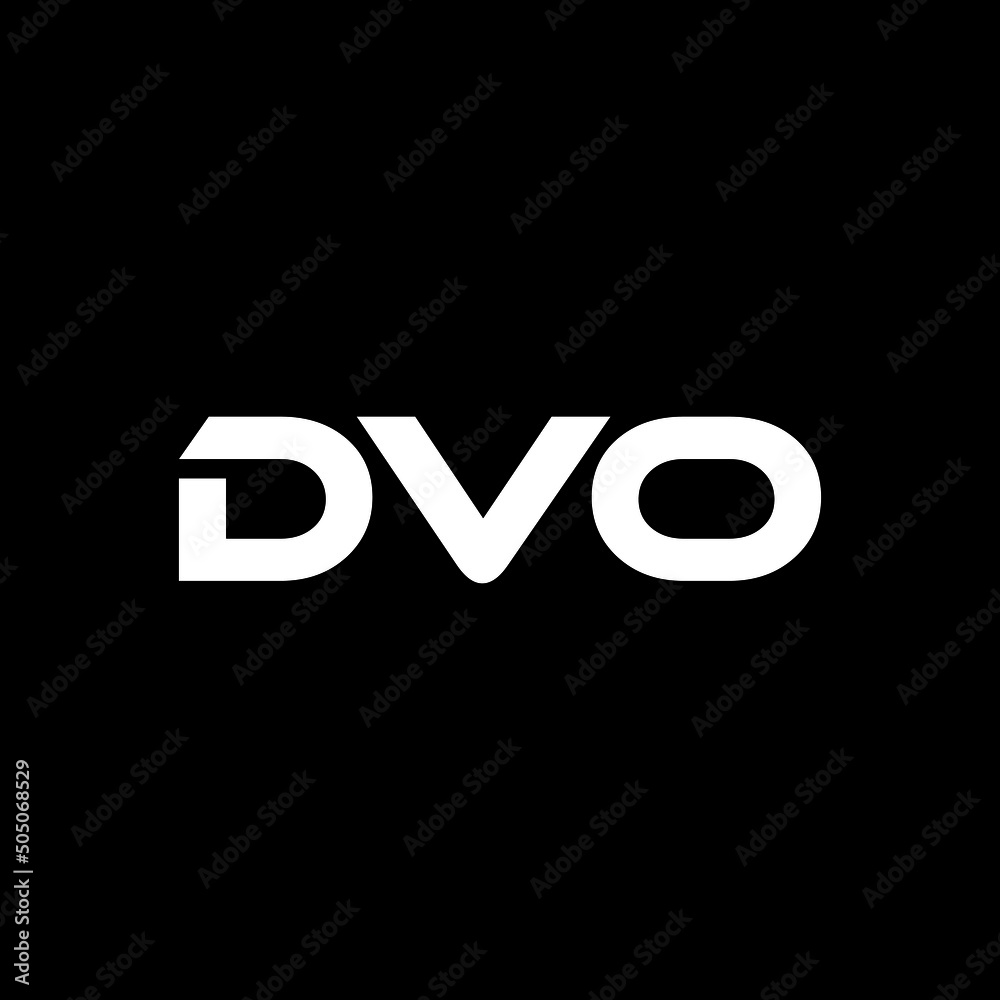 DVO letter logo design with black background in illustrator, vector ...