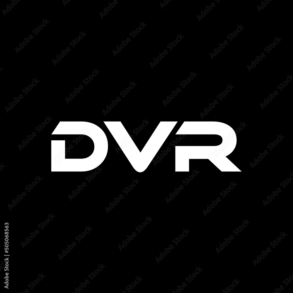 DVR letter logo design with black background in illustrator, vector ...