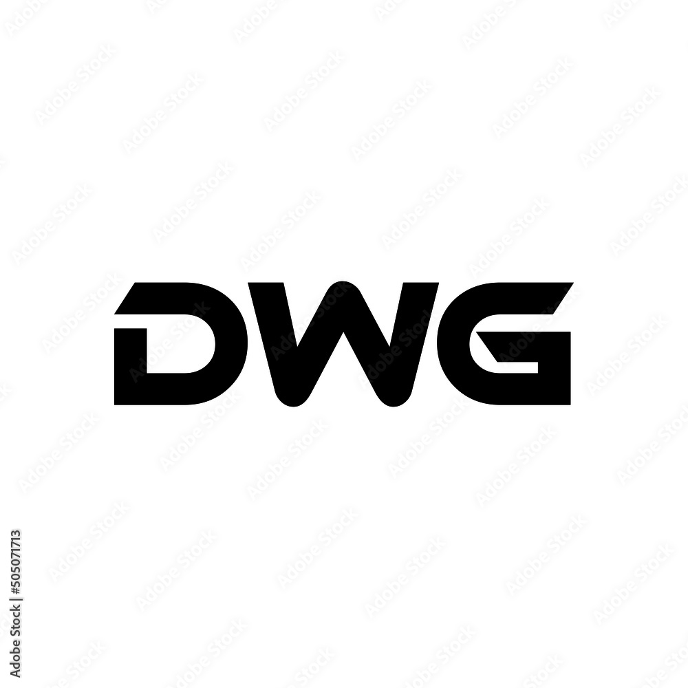 DWG letter logo design with white background in illustrator, vector ...