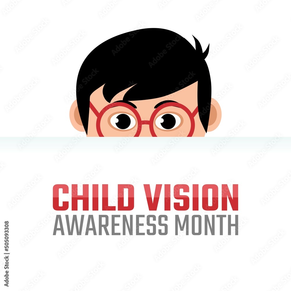 vector graphic of child vision awareness month good for child vision ...