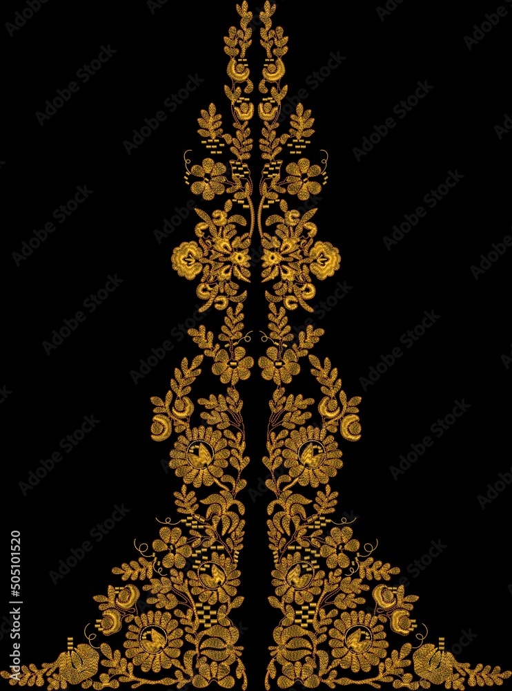 Mughal art work.indian traditional antique gold border Stock ...