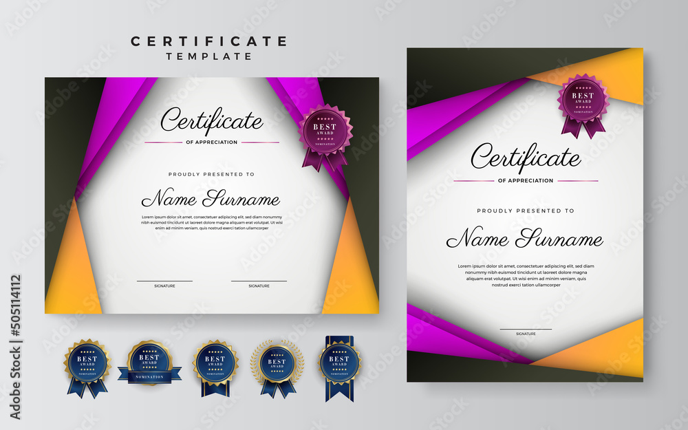 Colorful Certificate Template