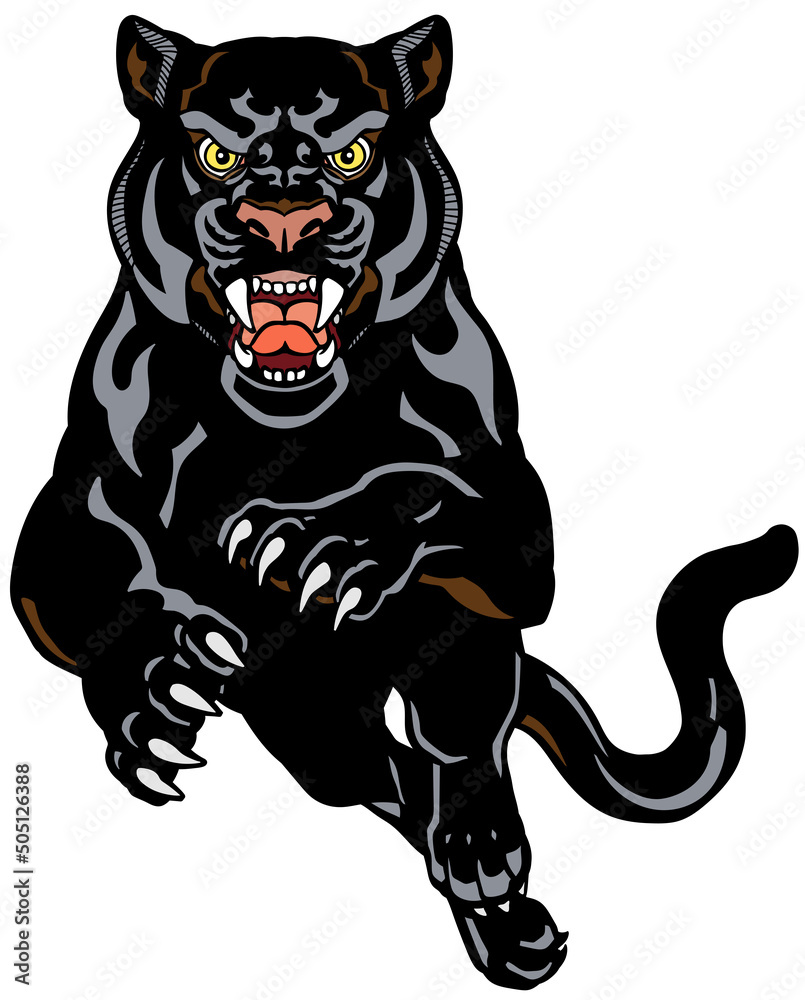Angry Black Leopard